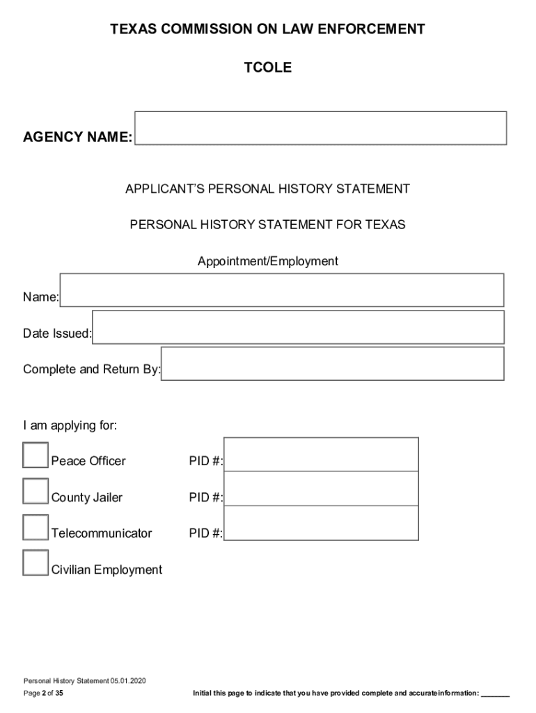 Fillable Online Sheriff's Deputy Application/Personal History Statement Fax Email Print - pdfFiller