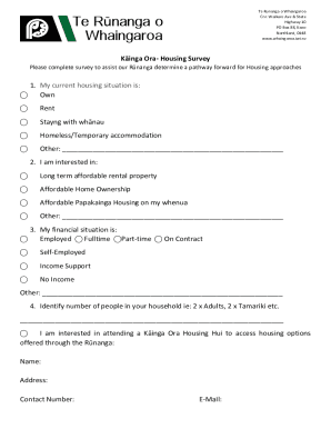 Fillable Online whaingaroa iwi Te Runanga o WhaingaroaKaupapa Maori ...