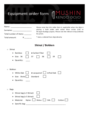 Fillable Online Equipment Order Form Template - Jotform Fax Email Print ...