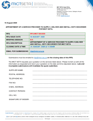 Fillable Online MICT SETA - Presentation by the Chief Executive Officer ...