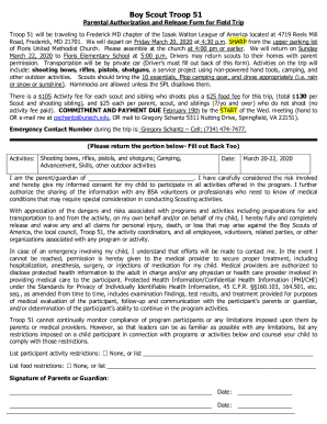 Fillable Online Forms - BSA Scouting Troop 51 Fax Email Print - pdfFiller