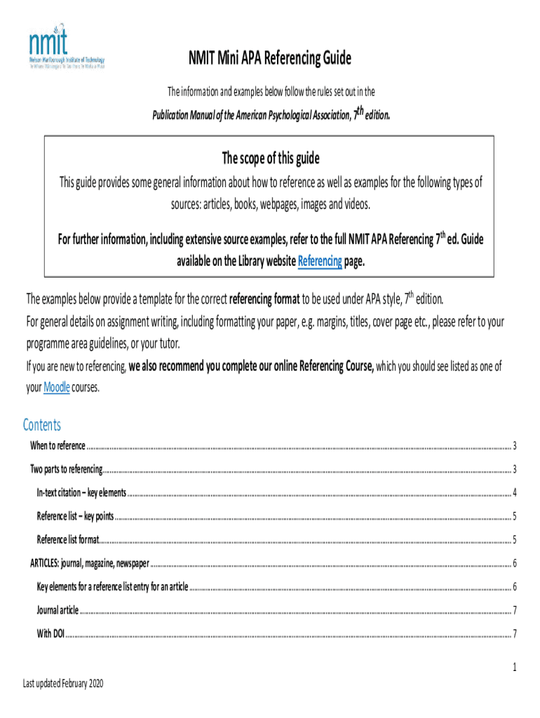 Fillable Online library nmit ac 7th Edition Common Reference Examples ...
