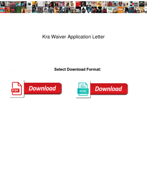 Fillable Online Kra Waiver Application Letter. Kra Waiver Application ...