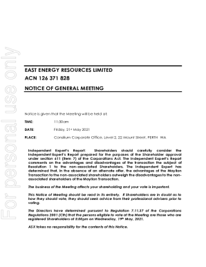 Fillable Online EV RESOURCES LIMITED ACN 009 144 503 NOTICE OF ... Fax ...