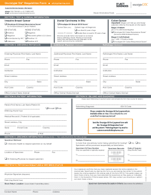 Fillable Online Oncotype DX Requisition Formstbiopharma.com Fax Email ...
