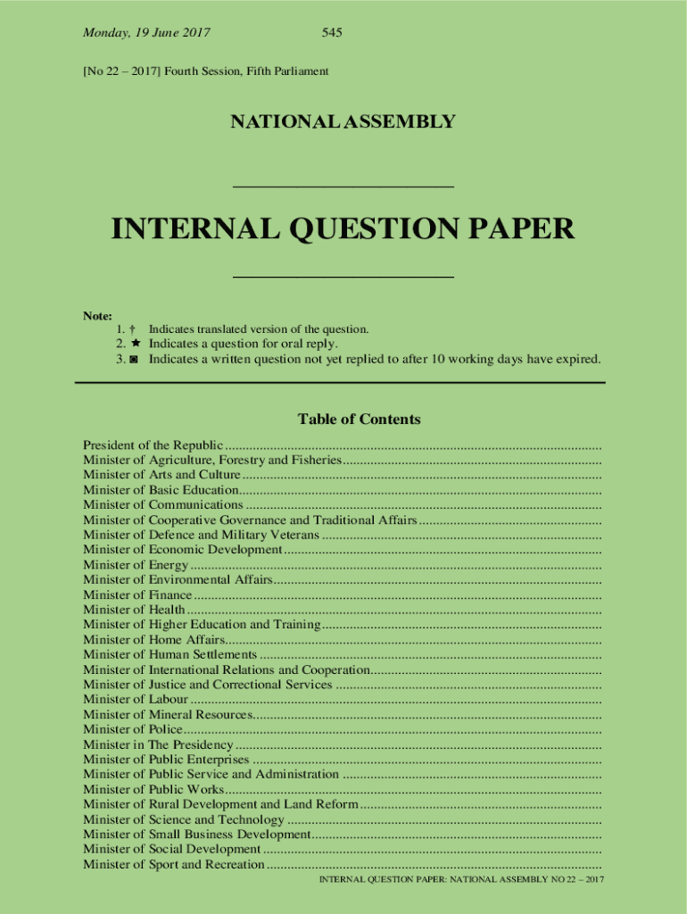 Fillable Online PART II THE QUESTION PAPER An index to questions ...