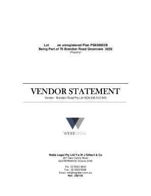 Fillable Online Vendor StatementMaax Global Fax Email Print - pdfFiller