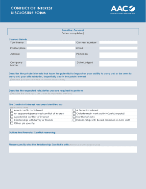 Fillable Online USPSTF Conflict of Interest Disclosure Form Fax Email Print - pdfFiller