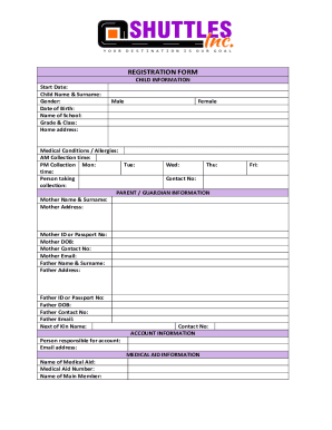 Fillable Online Creating Your Child Care Registration Form - Procare ...