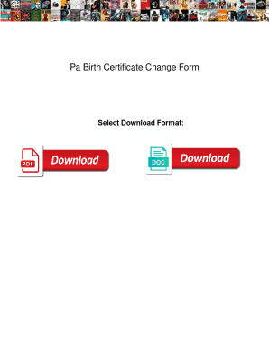 Fillable Online Pa Birth Certificate Change Form. Pa Birth Certificate ...