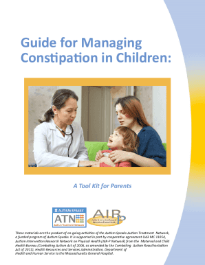 Fillable Online Parent's Guide to Managing Constipation in Children ...