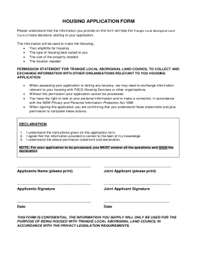 Fillable Online HOUSING APPLICATION FORM - Squarespace Fax Email Print ...