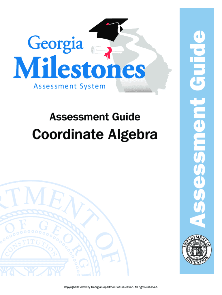 Fillable Online Georgia Milestones Coordinate Algebra EOC Assessment ...