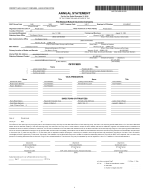 Fillable Online dbr ri Notes to the NAIC Property/Casualty Annual ...