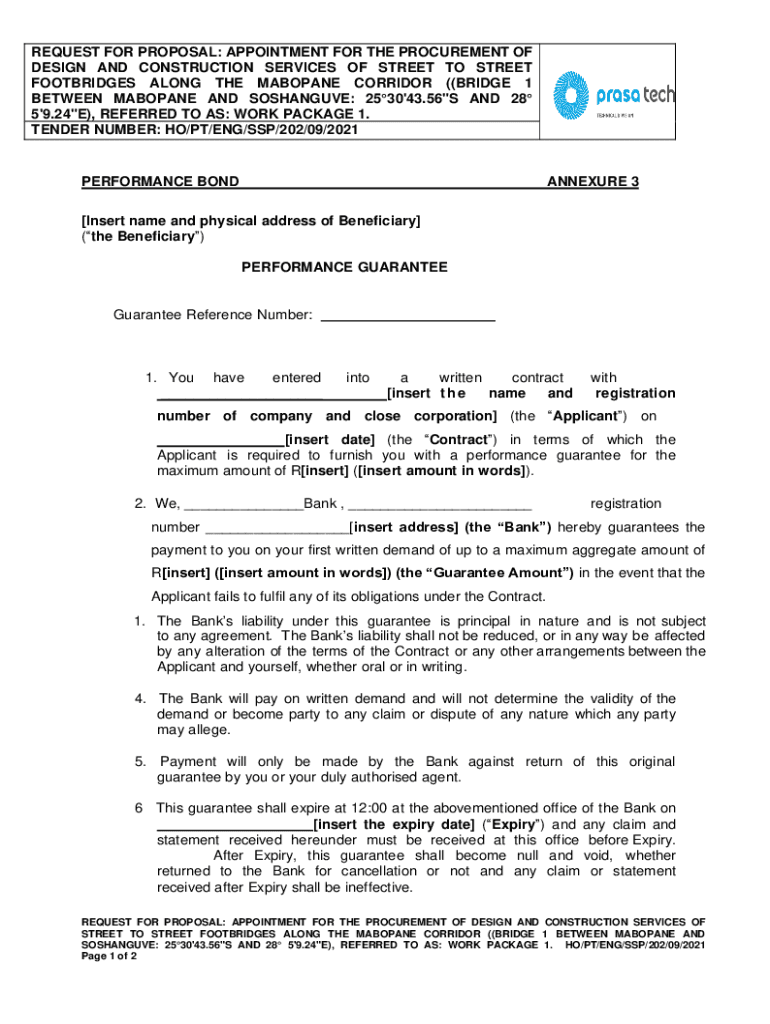 Fillable Online Request for ProposalAppointment for the Procurement of ...