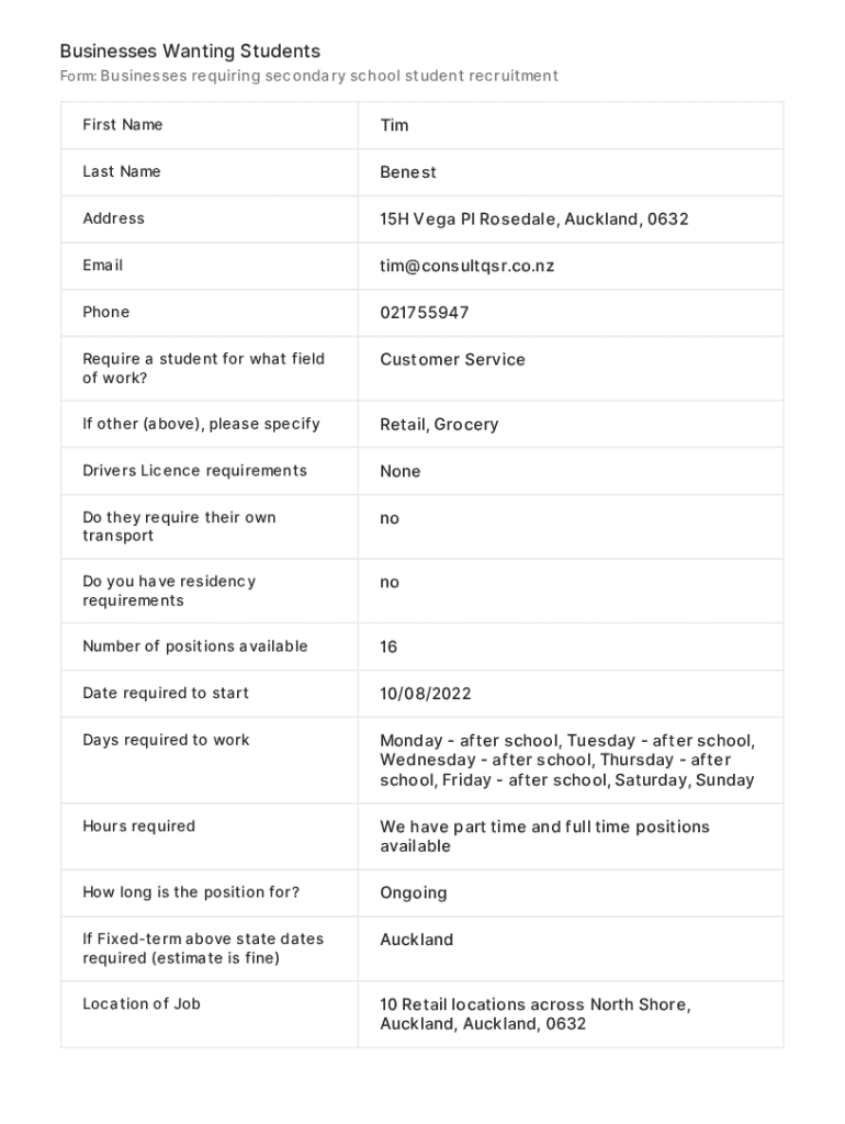 Fillable Online Zoho Forms - Business North Harbour Fax Email Print ...