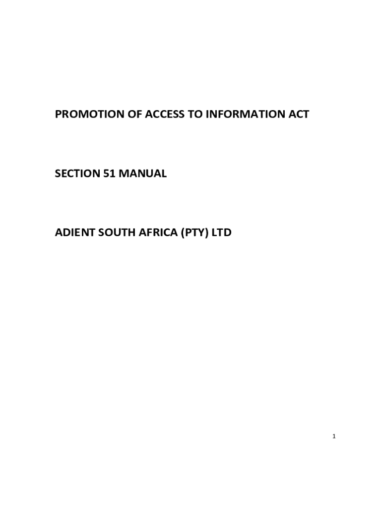Fillable Online Promotion of Access to Information Act Section 51 ...
