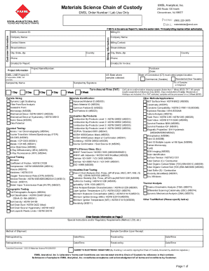 Fillable Online MoldView Chain of Custody Form - EMSL Analytical, Inc ...