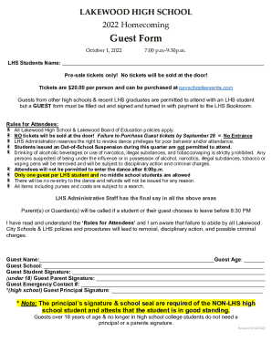 Fillable Online Guest Form Fax Email Print - pdfFiller