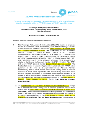 Fillable Online Advanced Payment Guarantee Form - UNDP - POPP Fax Email ...