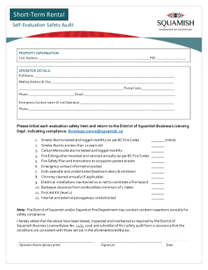 Fillable Online SHORT-TERM RENTAL LICENSE INFORMATION SHEET Fax Email ...