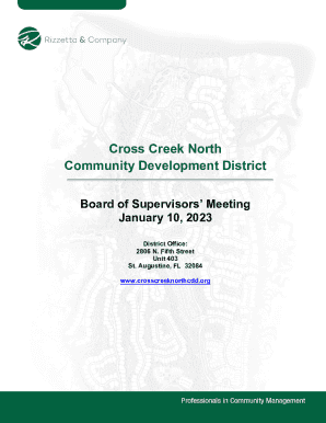 Fillable Online About the CDD - Cross Creek Community Development District Fax Email Print ...