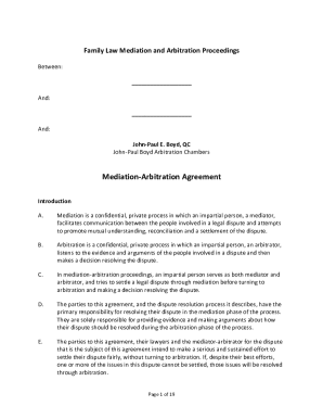 Fillable Online Mediation Agreement - Squarespace Fax Email Print ...