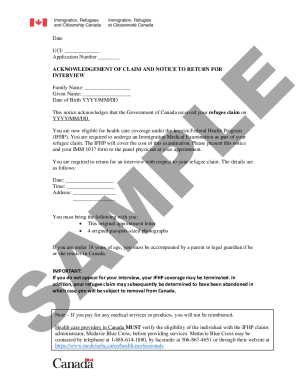 Fillable Online acknowledgement of claim and notice to return for ...