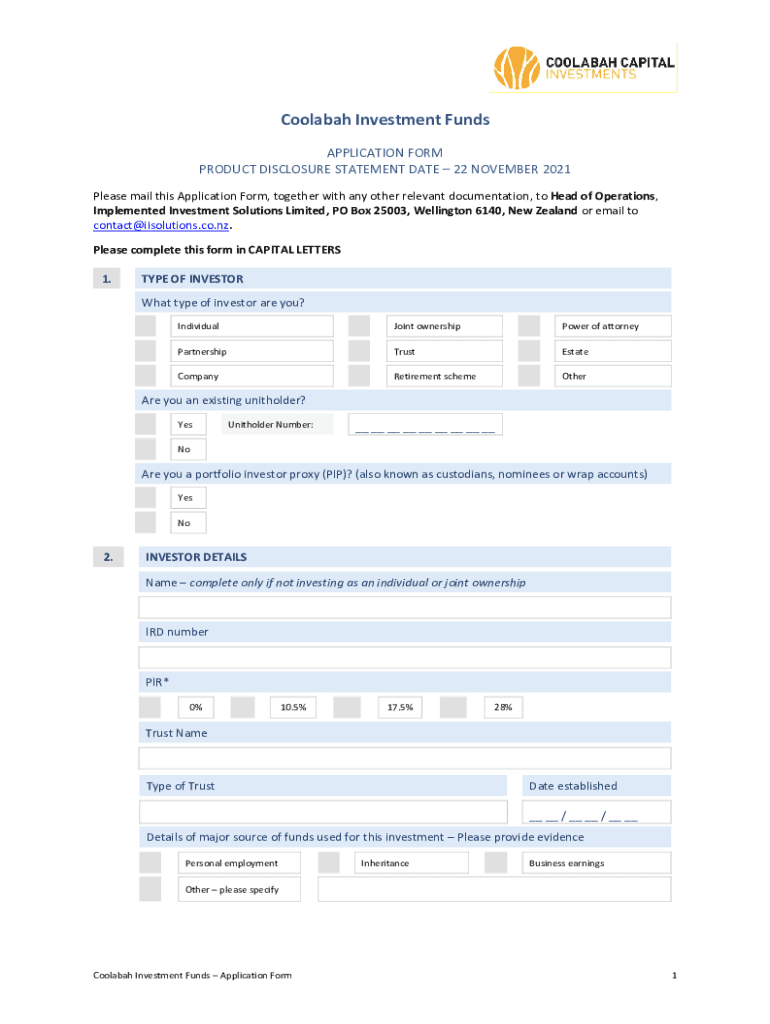 Fillable Online iisolutions co Entitlement Offer Product Disclosure ...
