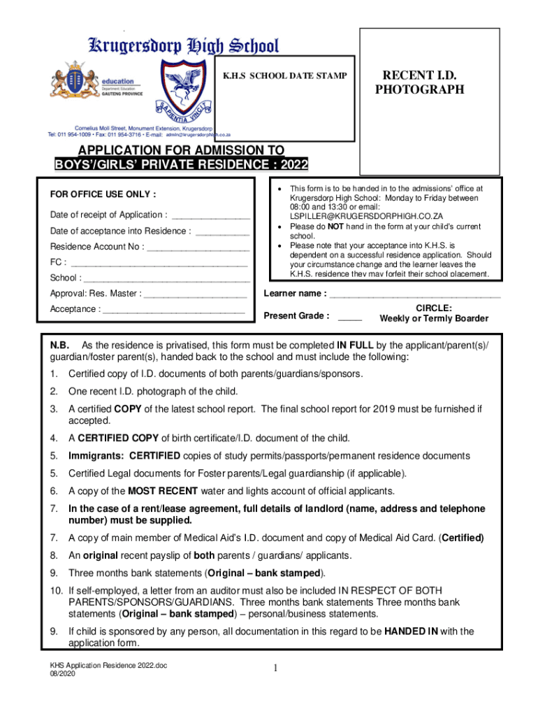 Fillable Online Krugersdorp High School - Fill Online, Printable, Fillable ... Fax Email Print ...