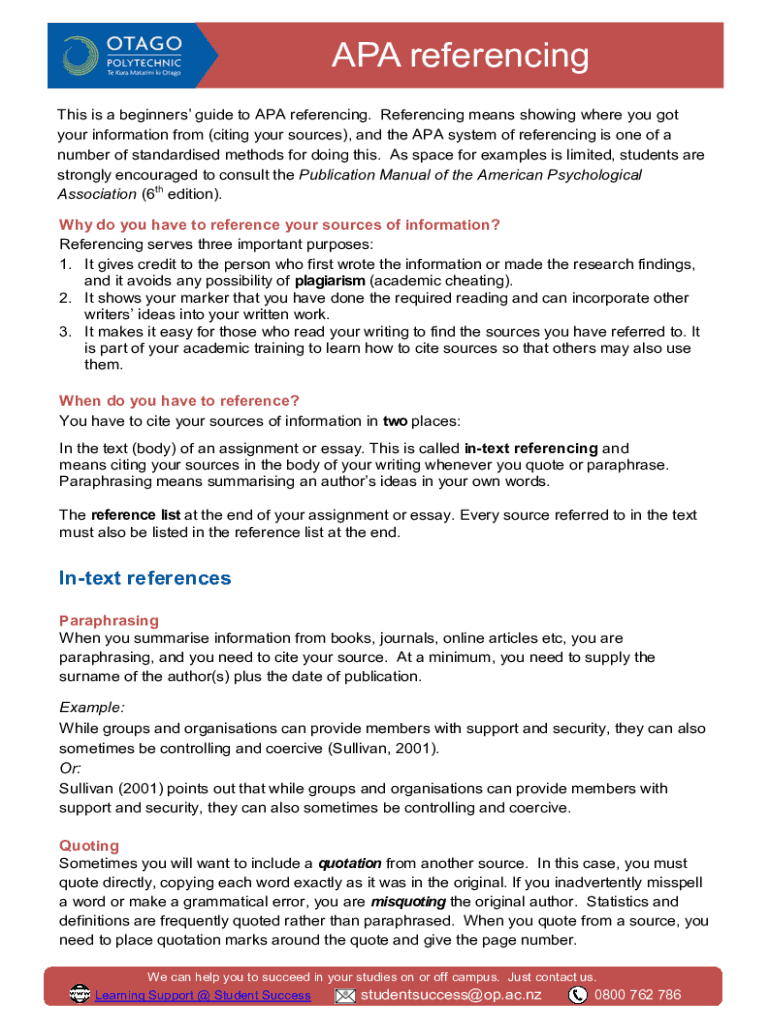 Fillable Online A Beginner's Guide to APA Citations and Formatting Fax ...