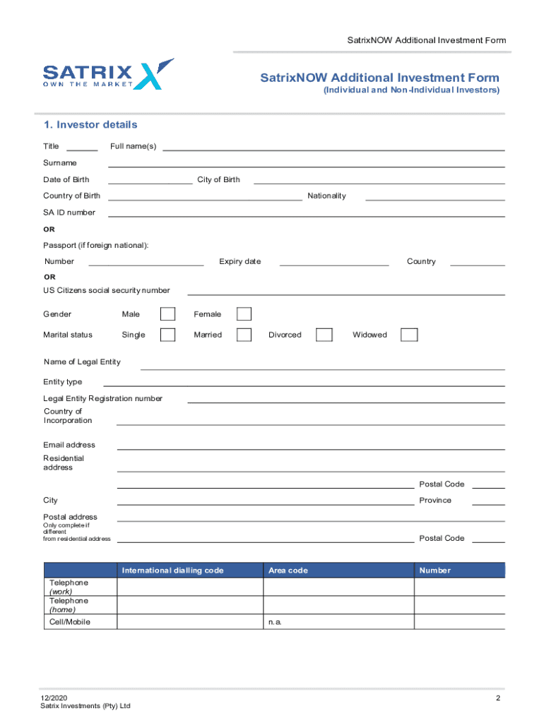 Fillable Online Application Forms - Satrix Fax Email Print - pdfFiller