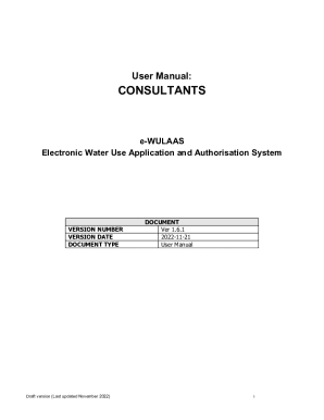 Fillable Online A Guide to the e-WULAAS Electronic Water Use Licence ...