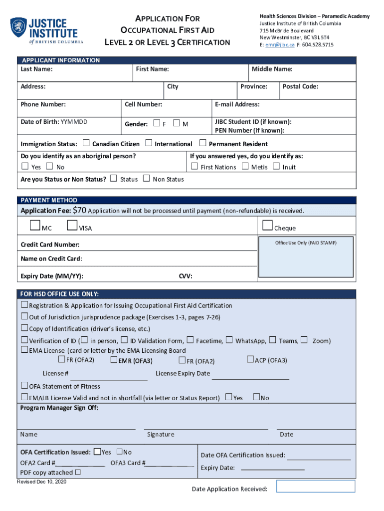 Fillable Online Difference between level 2 and level 3 first aid at ...