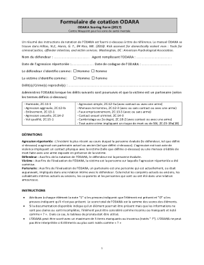 Fillable Online psychocriminologie free ODARA Scoring Form.docx Fax ...