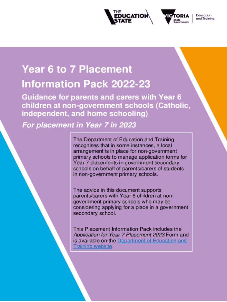 Fillable Online Application form for Year 7 Placement 2022 Fax Email Print - pdfFiller