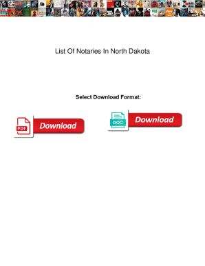 Fillable Online List Of Notaries In North Dakota. List Of Notaries In ...