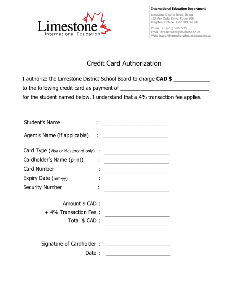 Fillable Online limestone application form - SharpSchool Fax Email ...