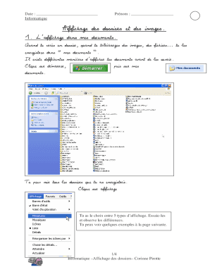 Fillable Online Affichage des dossiers. informatique Fax Email Print ...