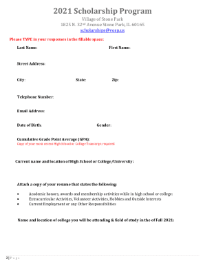 Fillable Online Scholarships available for graduating high school seniors Fax Email Print ...
