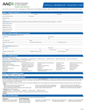 Fillable Online OFFICIAL MEMBERSHIP TRANSFER FORM Fax Email Print ...