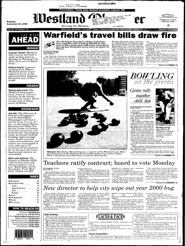 Fillable Online Warfield's - William P. Faust Public Library of ...