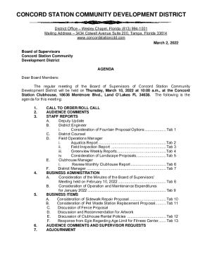 Fillable Online About the Community Development District Fax Email ...