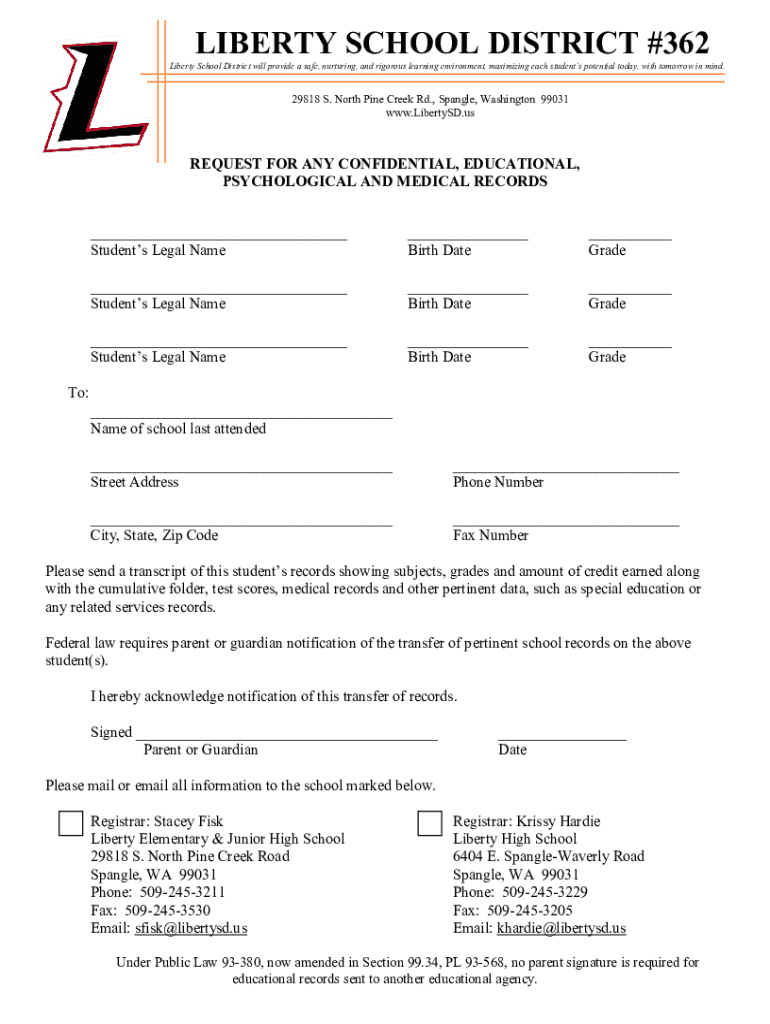 Fillable Online Liberty Independent School District - Home Fax Email ...