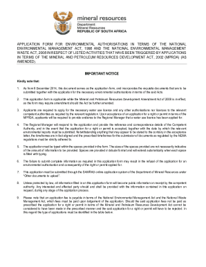 Fillable Online Environmental Authorisation Application Form Fax Email ...