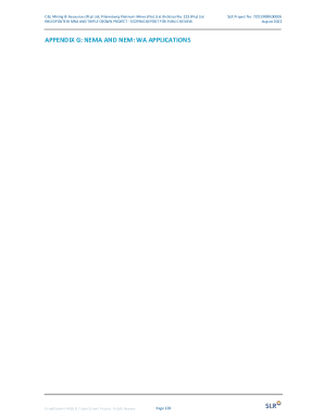 Fillable Online APPENDIX G: NEMA AND NEM: WA APPLICATIONS Fax Email ...