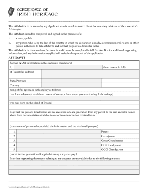 Fillable Online Filing a High Court affidavit - The Courts Service of ...