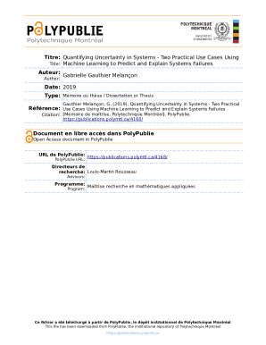 Fillable Online Quantifying Uncertainty in Systems - Two Practical Use ...