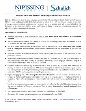 Fillable Online Vulnerable Sector Check - Toronto Police Service Fax ...