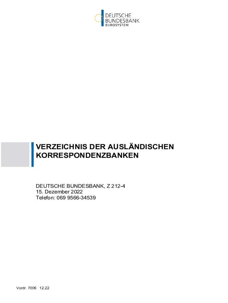 Fillable Online Vordruck 7006 - Deutsche Bundesbank Fax Email Print - pdfFiller